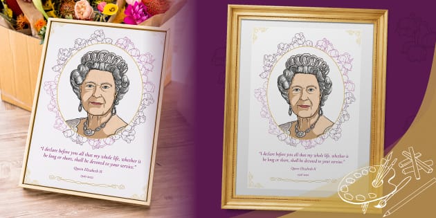 Remembering Queen Elizabeth II Poster (teacher made)