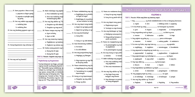 National Achievement Test Grade 6 Filipino | Reviewer | Twinkl National Achievement Test Grade 6 Filipino | Reviewer | Twinkl