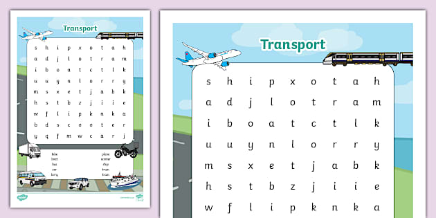 Transport Word Search - Twinkl South Africa (teacher made)