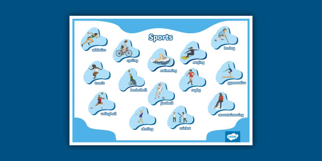 Sports Word Mat - Twinkl - PE (teacher made) - Twinkl