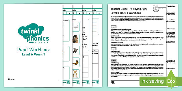 Level 6 Week 1 Phonics Workbook - Primary Resources