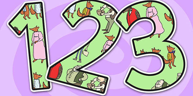 FREE! - Themed A4 Display Numbers to Support Teaching on Fantastic Mr Fox