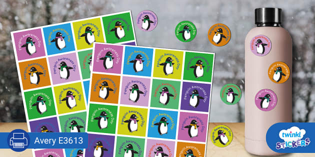 Penguin Awareness Day - Decorative Stickers (teacher made)