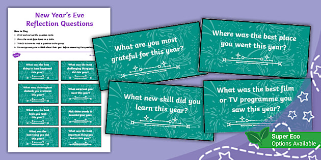 New Year's Eve Reflection Questions (teacher made) - Twinkl