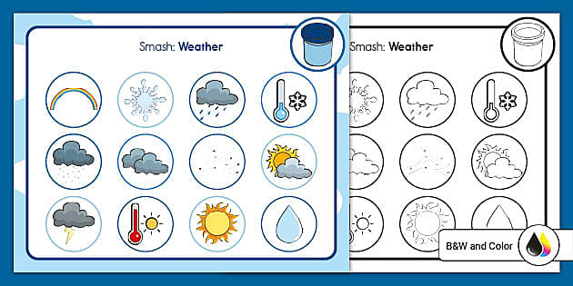 Weather Smash Mat (teacher made) - Twinkl