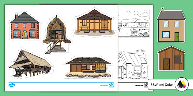 House Cutouts (teacher made) - Twinkl