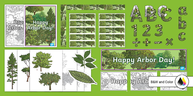 Arbor Day Bulletin Board Pack (teacher made) - Twinkl