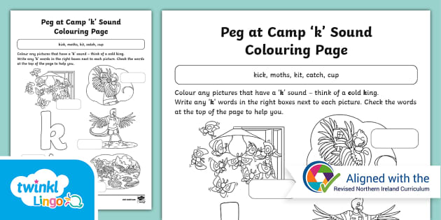 Peg at Camp 'k' Sound Colouring Page (professor feito)
