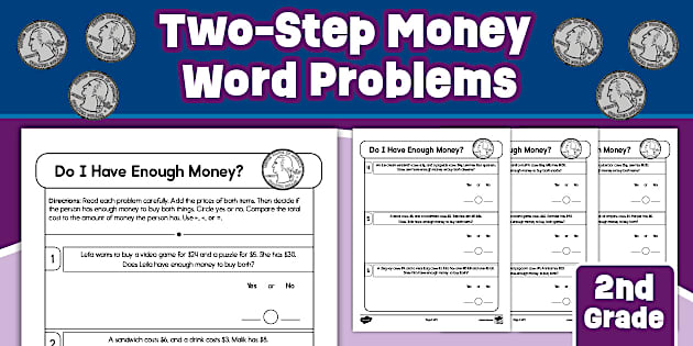 Second Grade Do I Have Enough Money Money Word Problems
