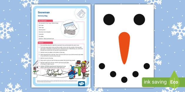 Snowman Sensory Bag | Twinkl (teacher made) - Twinkl