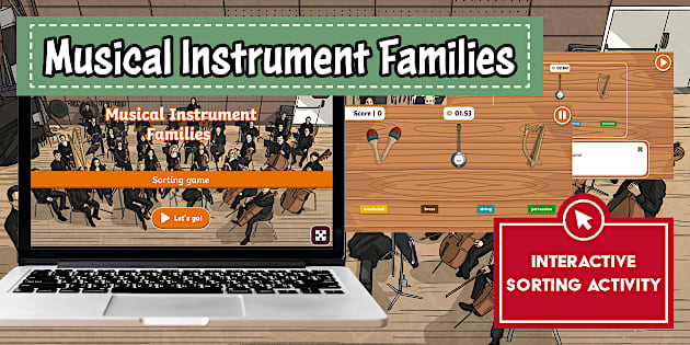 Musical Instrument Families Interactive Sorting Activity