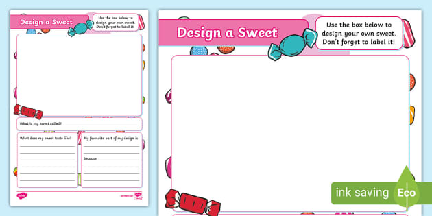Design a Sweet Activity Sheet (teacher made) - Twinkl