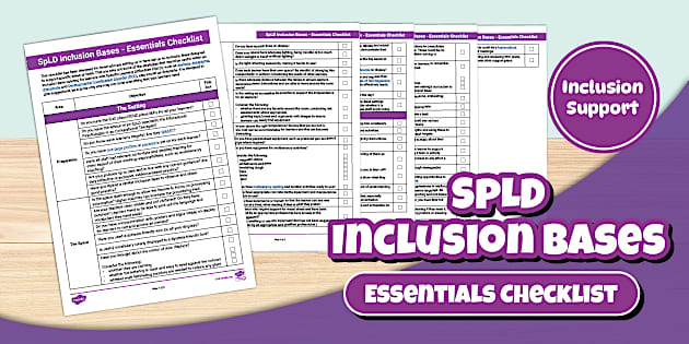 SpLD Inclusion Bases: Essentials Checklist