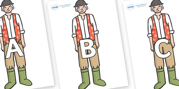 FREE! - A-Z Alphabet on Farmer to Support Teaching on Pig in the Pond