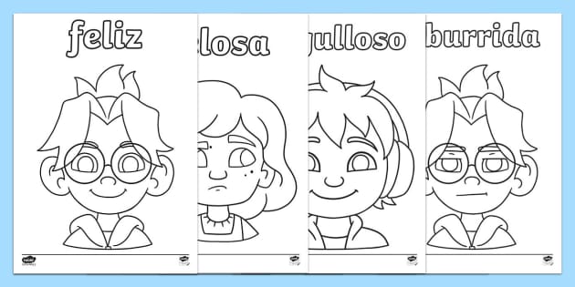 Hojas de colorear: "Sentimientos y Emociones" - Twinkl