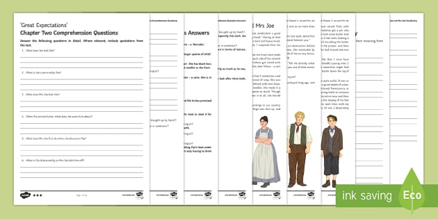 GCSE Great Expectations Differentiated Reading Comprehension Activity - Joe