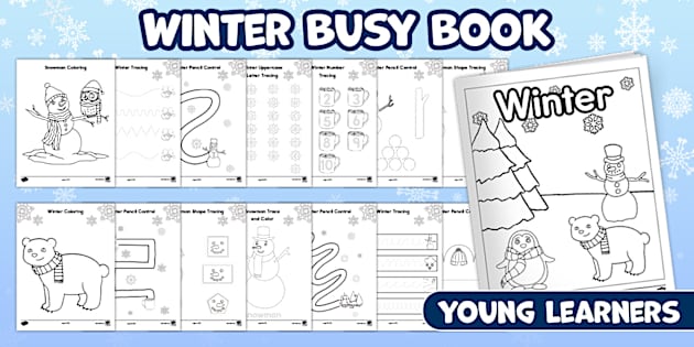 Winter Busy Book (teacher made) - Twinkl
