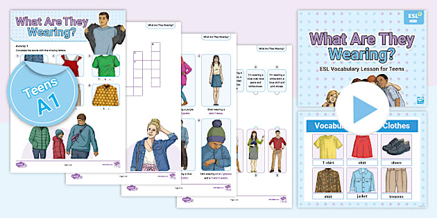 ESL What Are They Wearing? Activity Pack (teacher made)