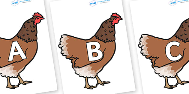 A-Z Alphabet on Hens (teacher made) - Twinkl