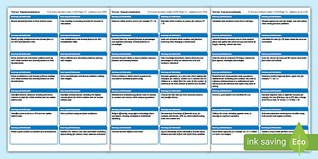 CfE Third Level Numeracy and Mathematics Benchmark Assessment Stickers