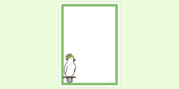 FREE! - Cockatoo Page Border | Page Borders | Twinkl