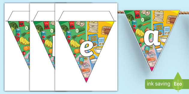 Healthy Eating Week Display Bunting (Teacher-Made) - Twinkl
