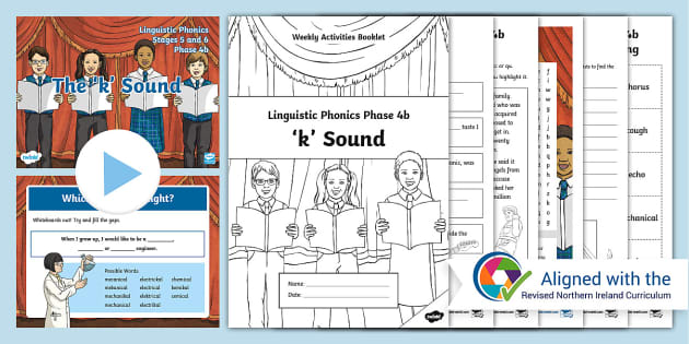 Linguistic Phonics Phase 4b 'k' Sound Weekly Activities Pack