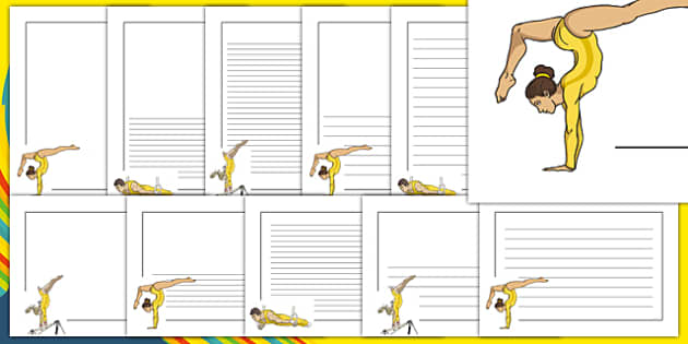 The Olympics Artistic Gymnastics Page Borders (teacher made)