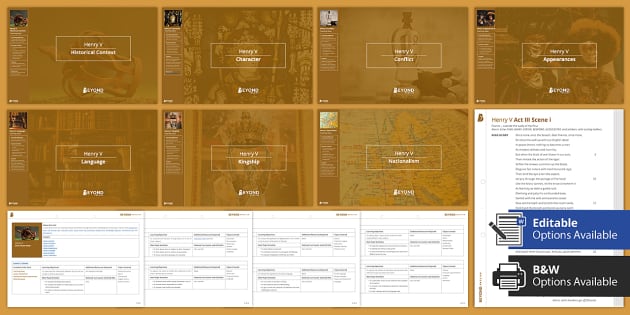 Henry V Whole Unit Pack (teacher made) - Twinkl