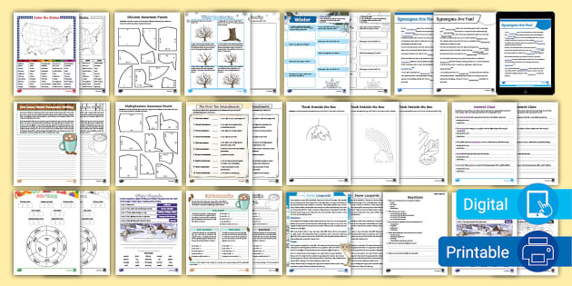 Third Grade Winter Sub Pack (teacher made) - Twinkl