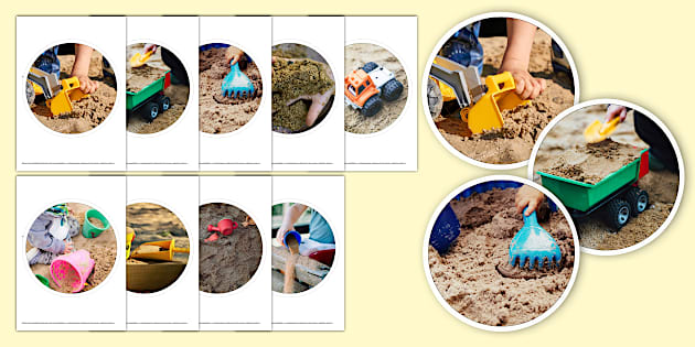 Sand Area Circle Display Photo Cut-Outs - Twinkl