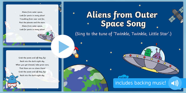 FREE! - Aliens From Outer Space Song PowerPoint - Twinkl