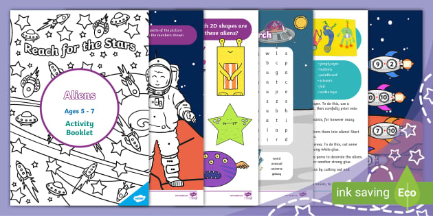 Aliens Activity Booklet (Ages 5 - 7) (teacher made) - Twinkl