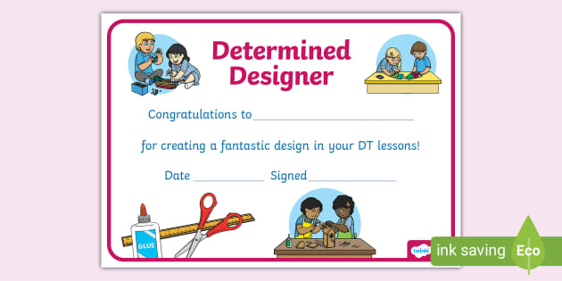 DT Certificate (teacher made) - Twinkl