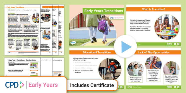 Early years transitions - Transitions - EYFS - CPD - Twinkl