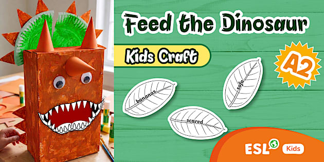 ESL Feed the Dinosaur Craft [Kids, A2]
