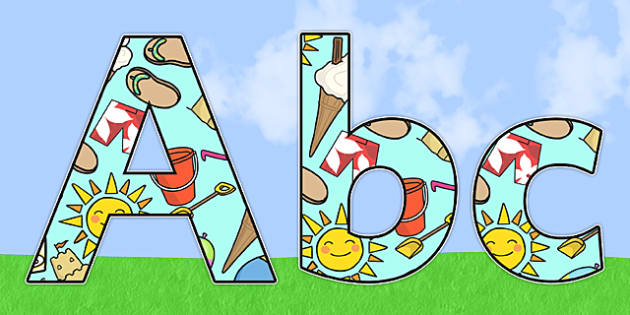 Summer Themed Display Lettering - summer, display lettering
