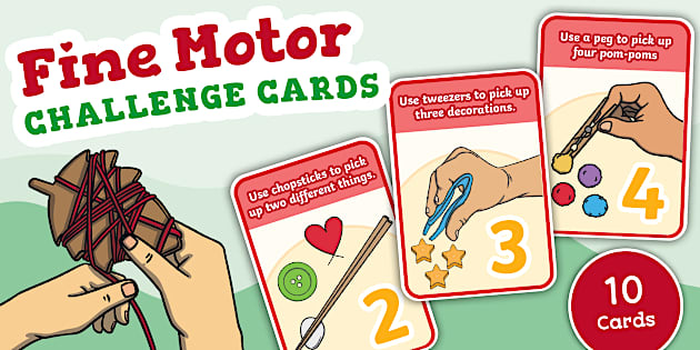 Mini Makers Ornament Station Fine Motor Challenge Cards