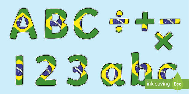 Brazilian Flag Display Lettering (Lowercase) (teacher made)