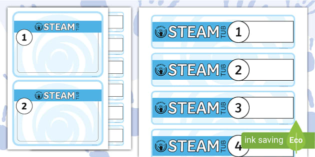 STEAM Play Tubs Editable labels (teacher made) - Twinkl