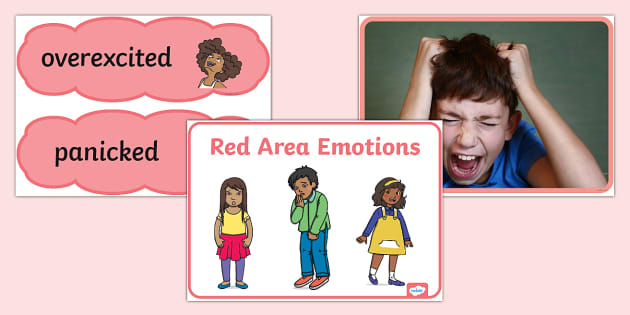 Red Area Emotions Photo Display Pack (teacher made) - Twinkl