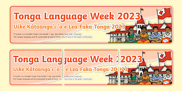 Tongan Language Week Banner - Twinkl