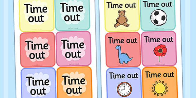 Time Out Cards - SEN, Time out, Calm, behaviour management, autism