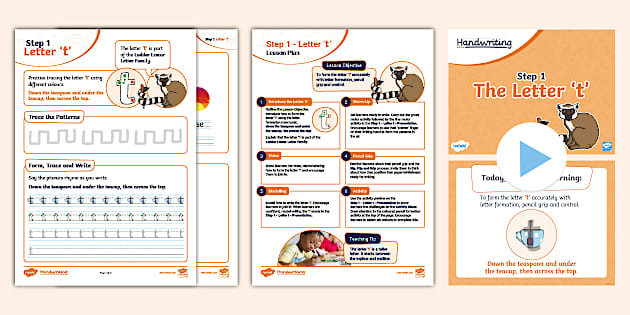 Twinkl Handwriting Scheme: Step 1 Letter 't' Pack