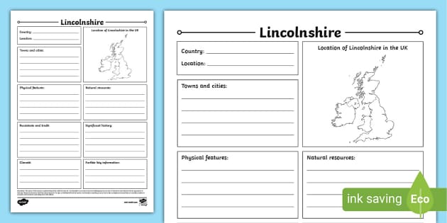Lincolnshire Fact File Template,Lincolnshire (teacher made)