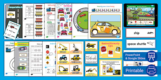 Transportation Activity Pack for PreK-K - Twinkl
