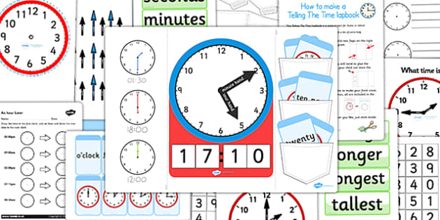 FREE! - Telling The Time Lapbook - Home Education Resources