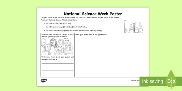 Australian Science Week 2018 Poster Worksheet - Twinkl