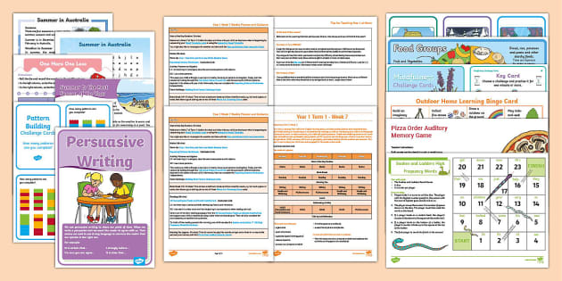 FREE! - Year 1 Term 1 Week 7 Remote Home Learning Pack