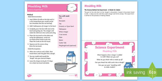 EYFS Moulding Milk Science Experiment and Prompt Card Pack